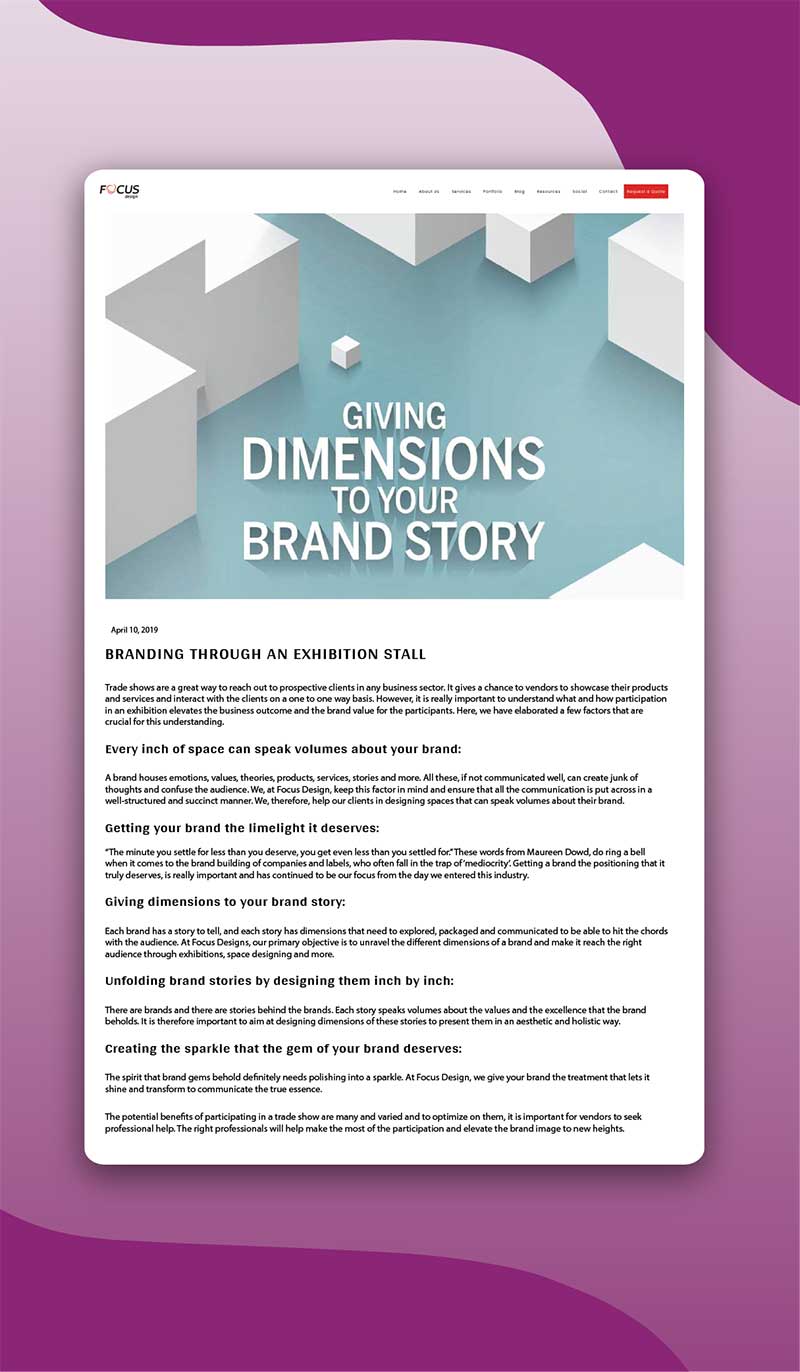 Digital Marketing Agency | Elevating events for Focus Design